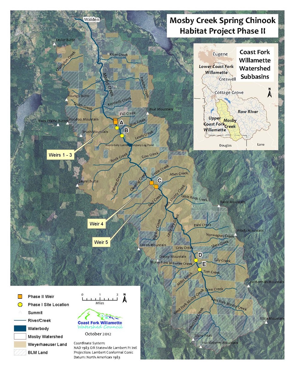 Mosby Creek Spring Chinook Habitat Project Phase II – Coast Fork ...